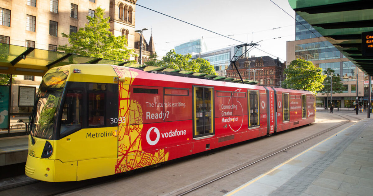 Vodafone Manchester Tram Wrap | Aura