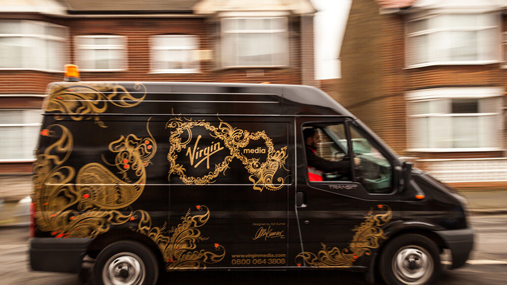 Virgin Media's van goes East with a unique henna vehicle wrap | Aura